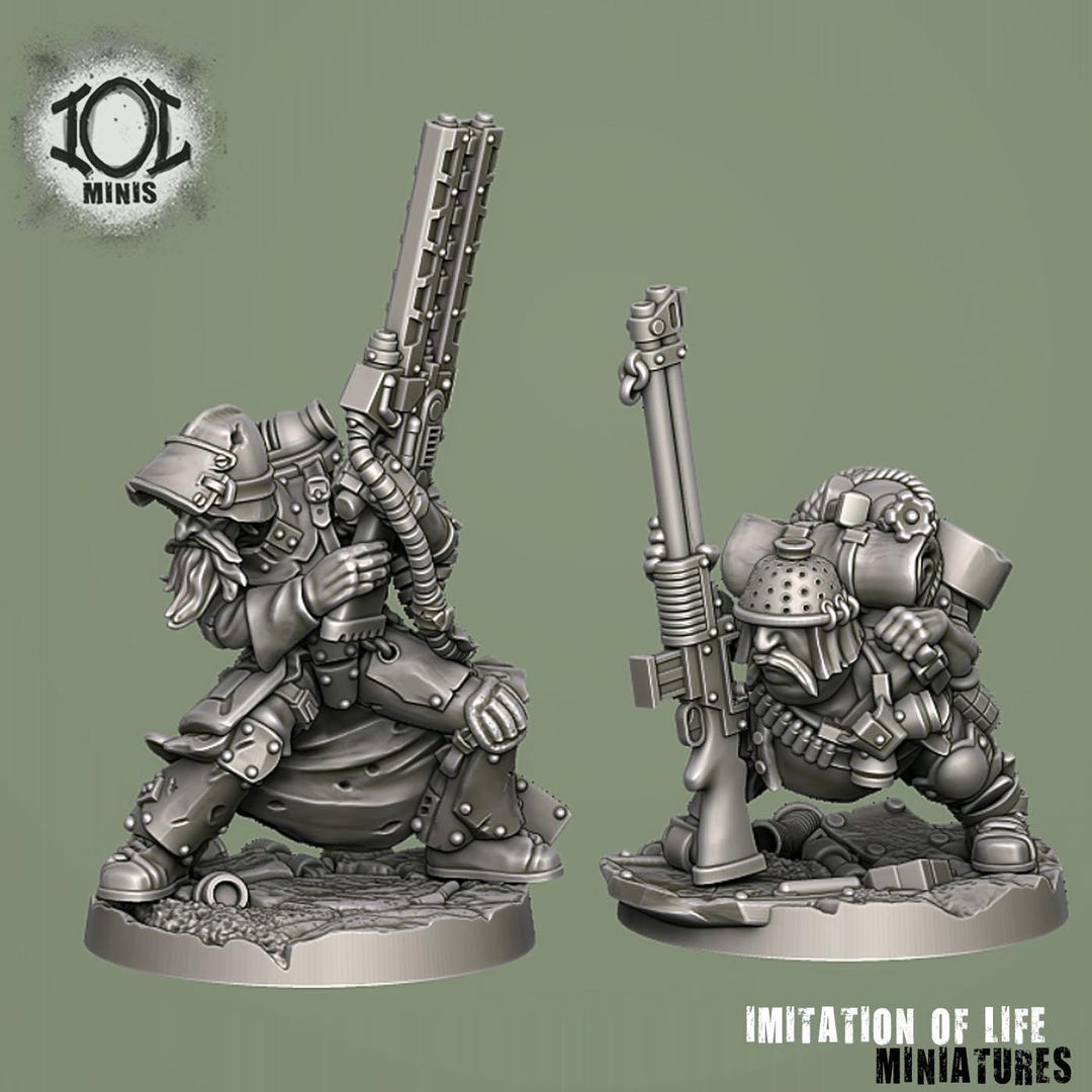 Tech Knight and Squire: Post Apocalyptic Resin Minis ( IOL Minis) - Etsy