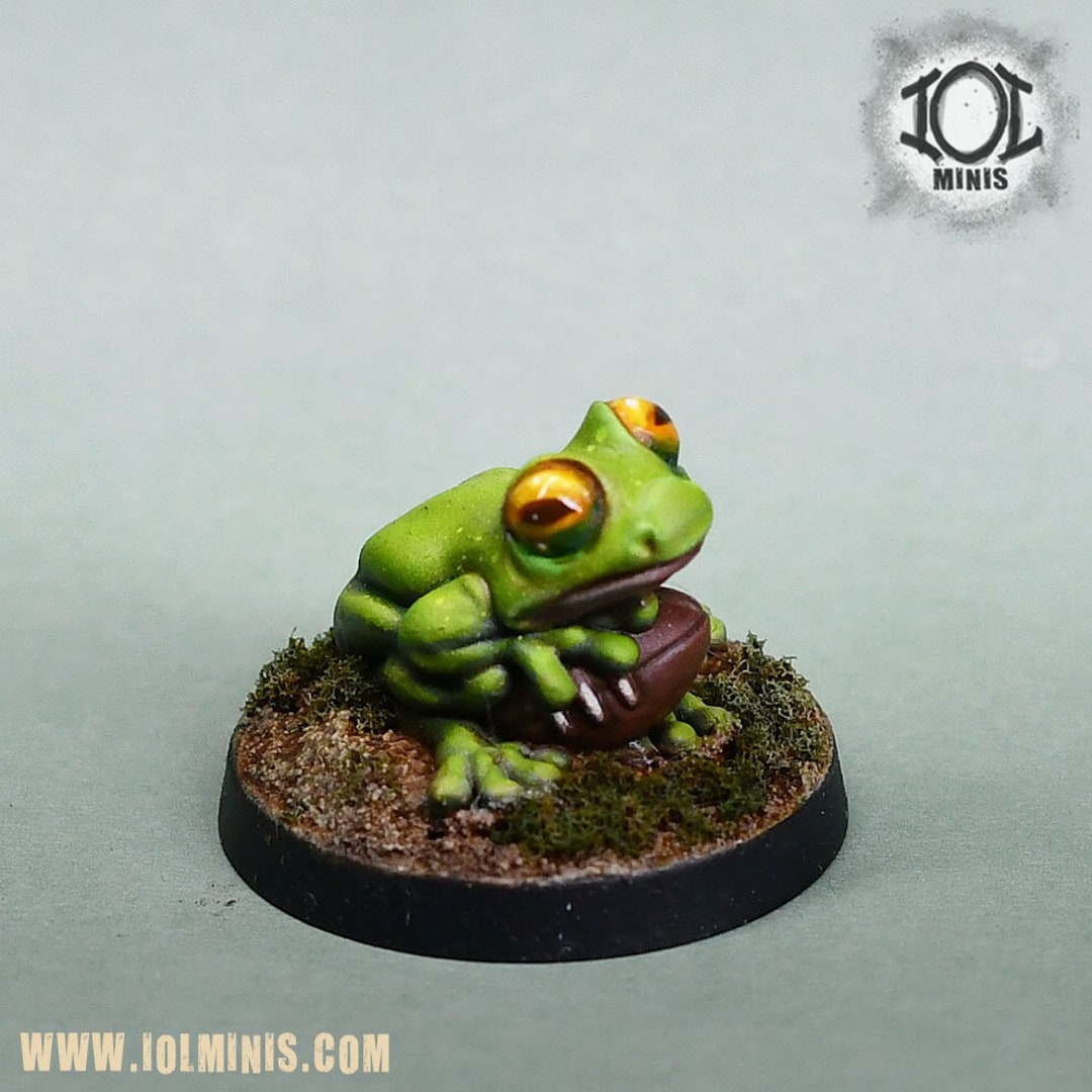 Froggy With a Football. 3D Printed Resin Miniature. - Etsy
