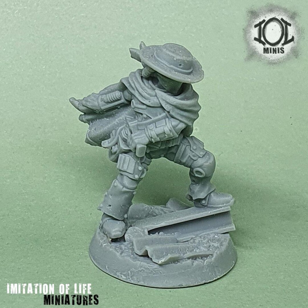 The Mysterious Stranger: Post Apocalyptic Resin Miniature for RPG and ...