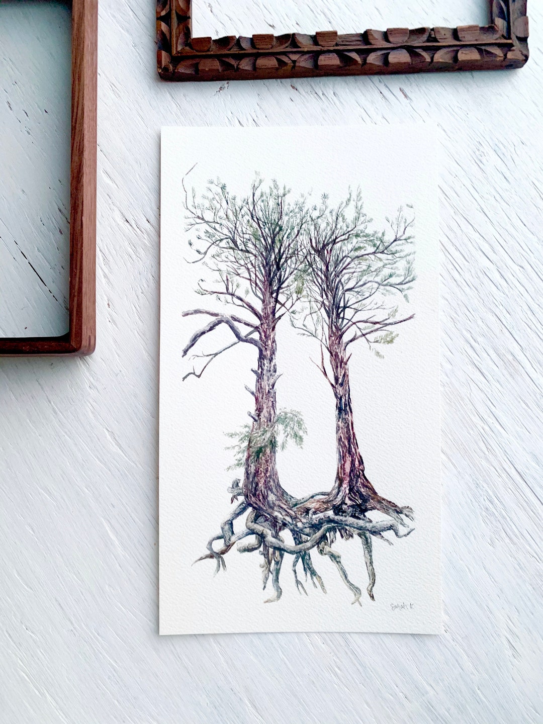 Twisted Timbers Original Watercolor Tree Painting - Etsy