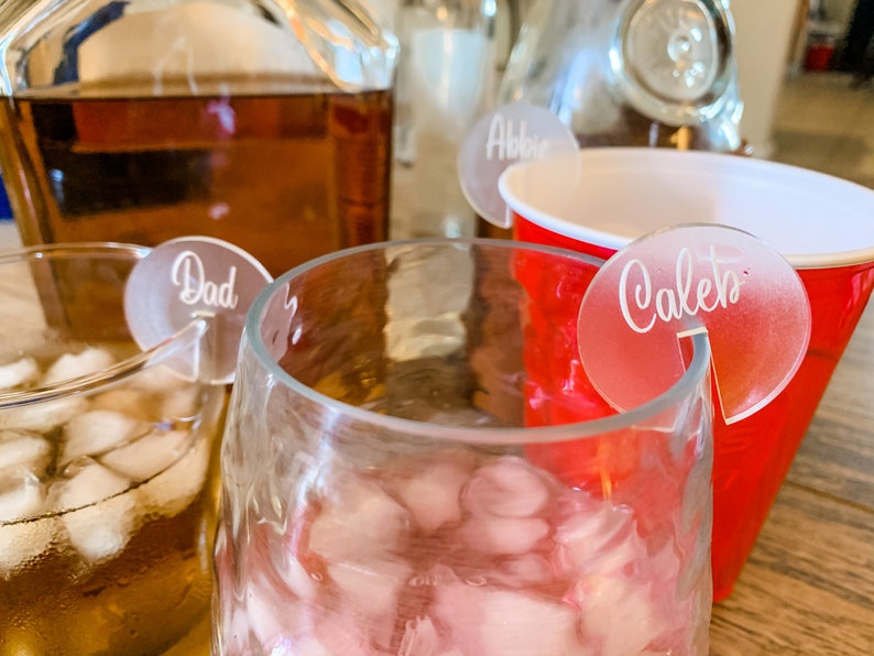 Personalized Beverage Markers Set of 6 Custom Drink Label - Etsy