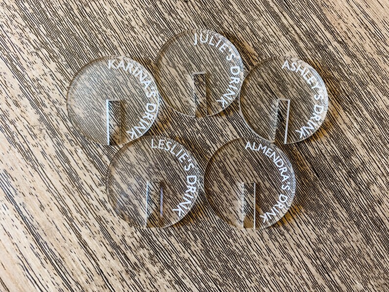 Personalized Beverage Markers Set of 6 Custom Drink Label - Etsy