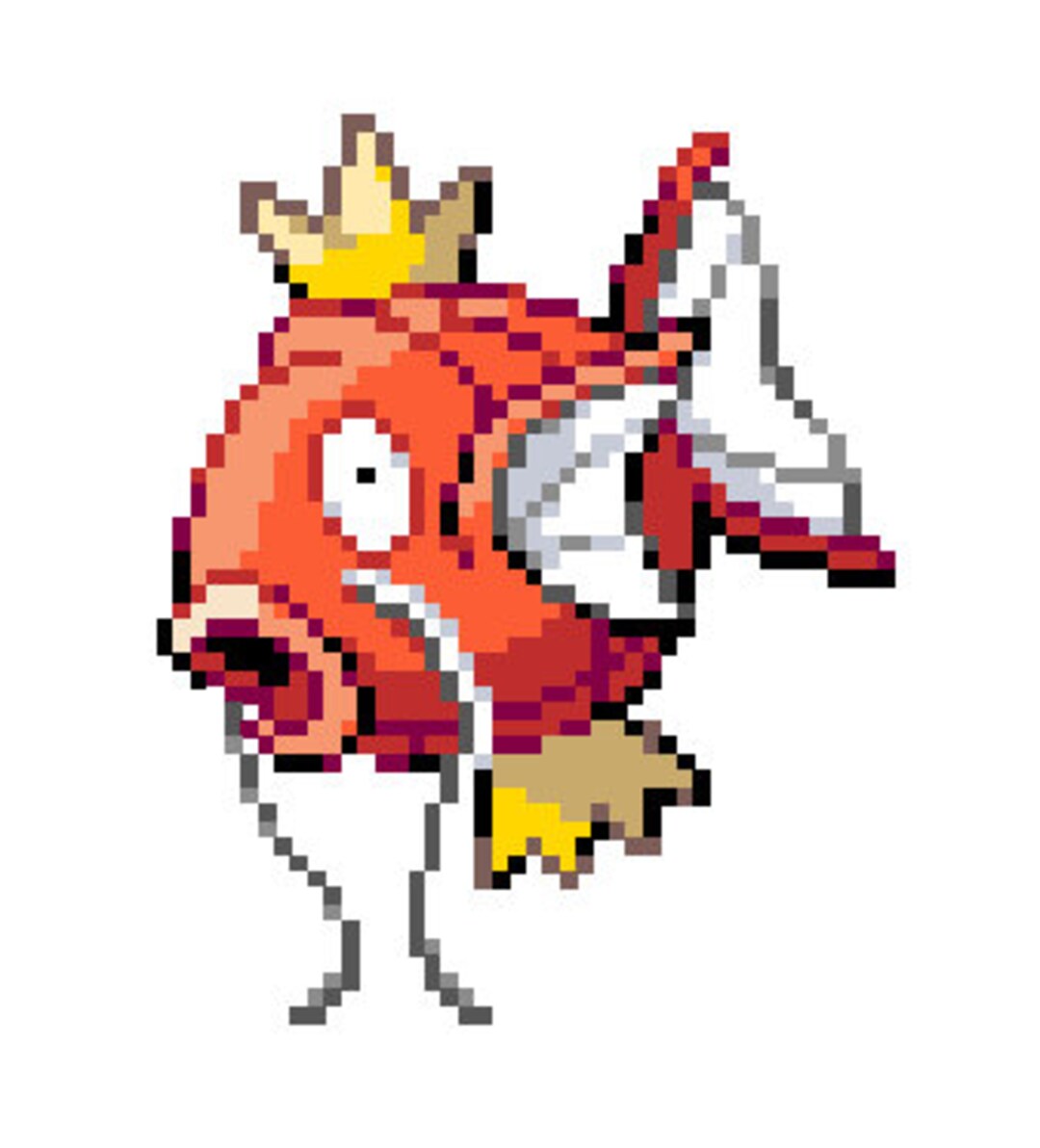 Magikarp Inspired Cross Stitch Pattern - Etsy