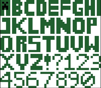 Minecraft Letter Inspired Cross Stitch Pattern - Etsy