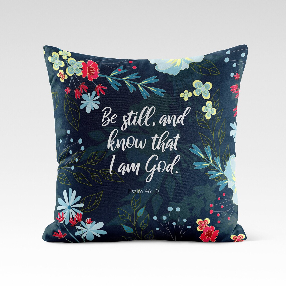 Psalm 46:10, Christian Pillow, Scripture, Christian, Catholic, Pillow ...