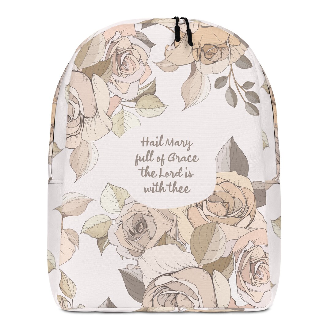 Mary Hail Mary Catholic Backpack Catholic School Bag - Etsy