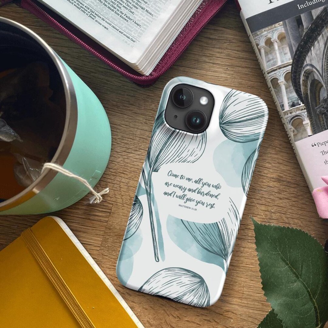 Christian iPhone Case, I Will Give You Rest - Etsy