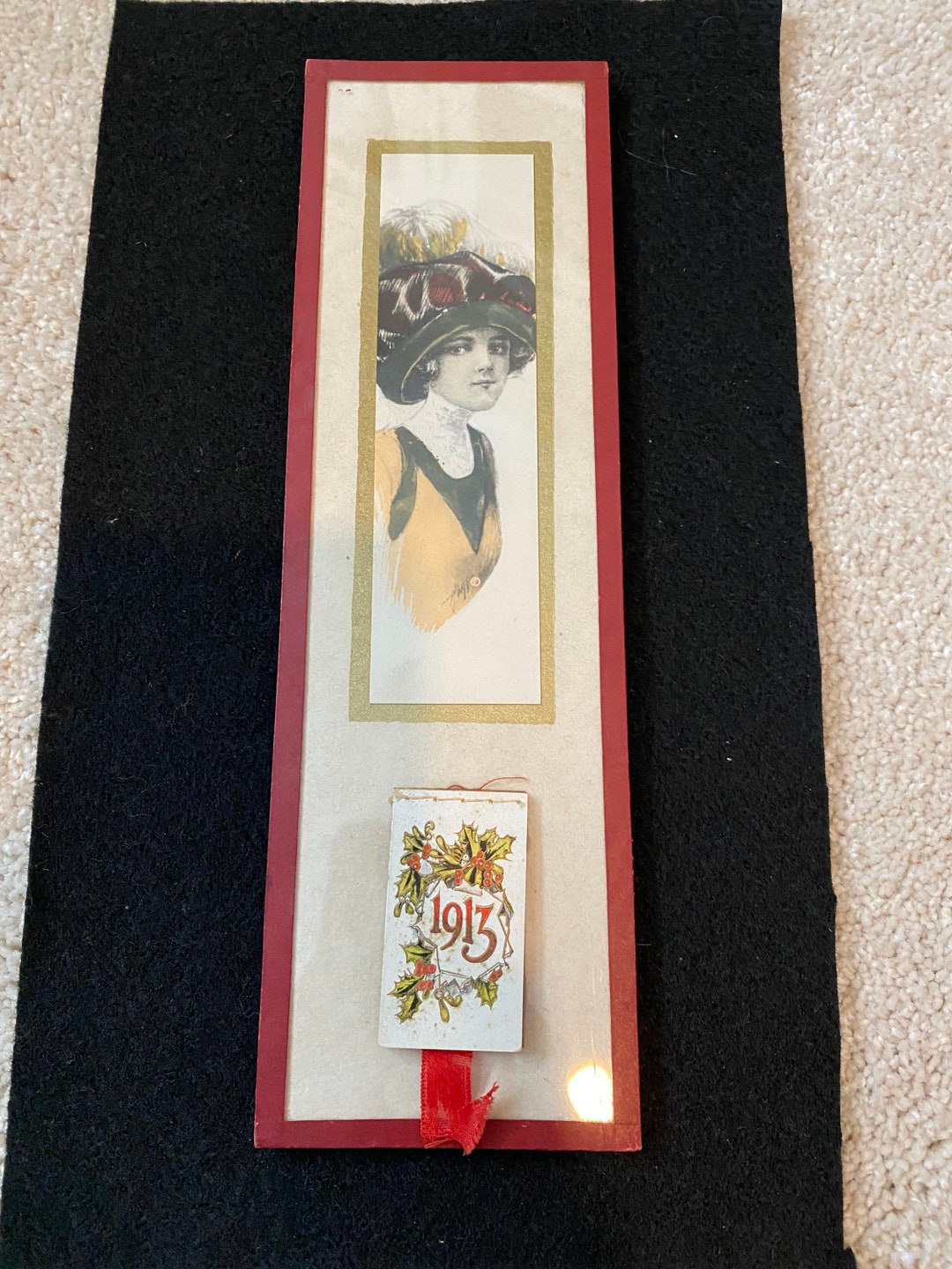 Beautiful Vintage 1913 Calendar and Lady Picture - Etsy
