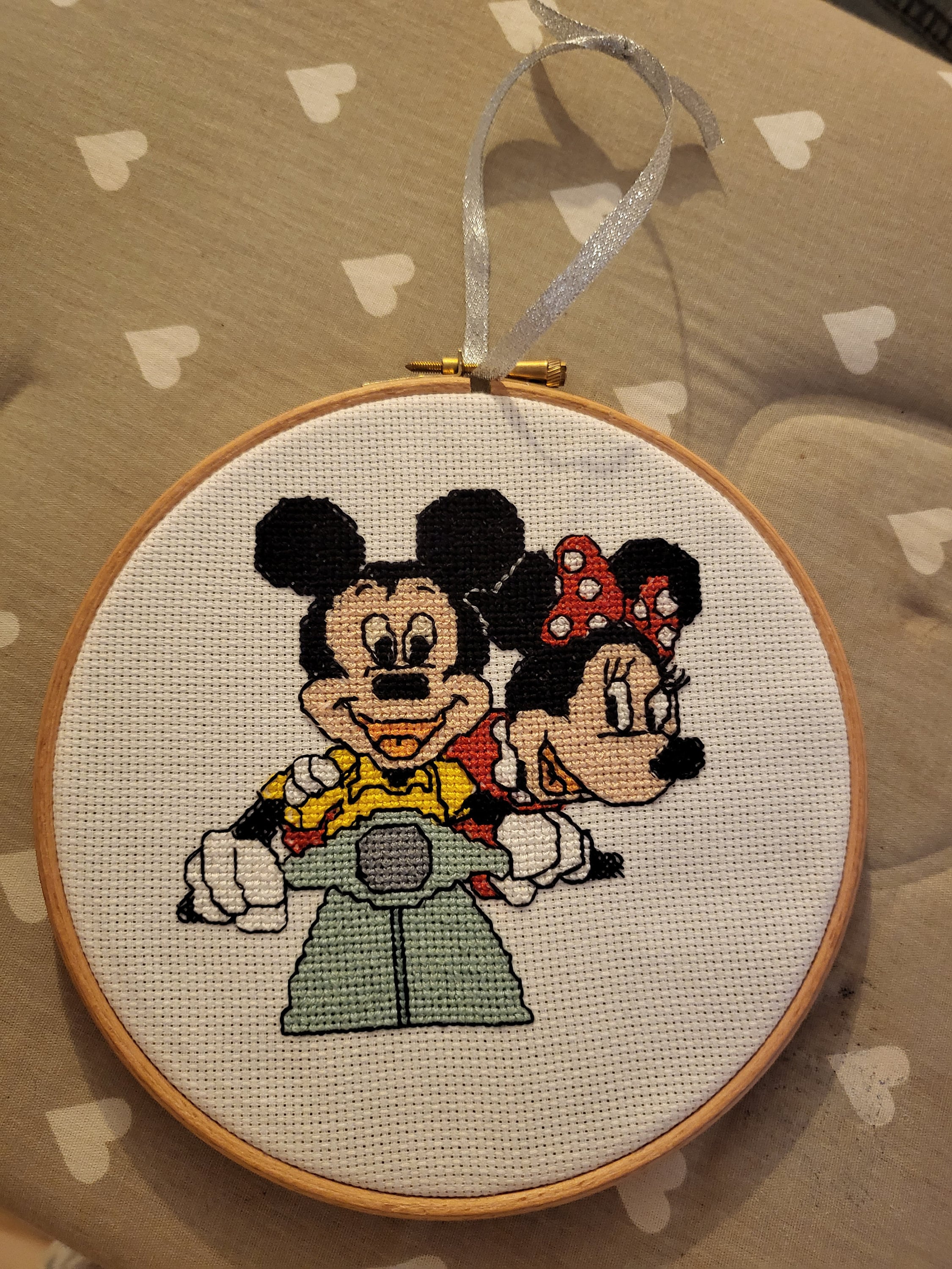 Mickey and Minnie Cross Stitch - Etsy