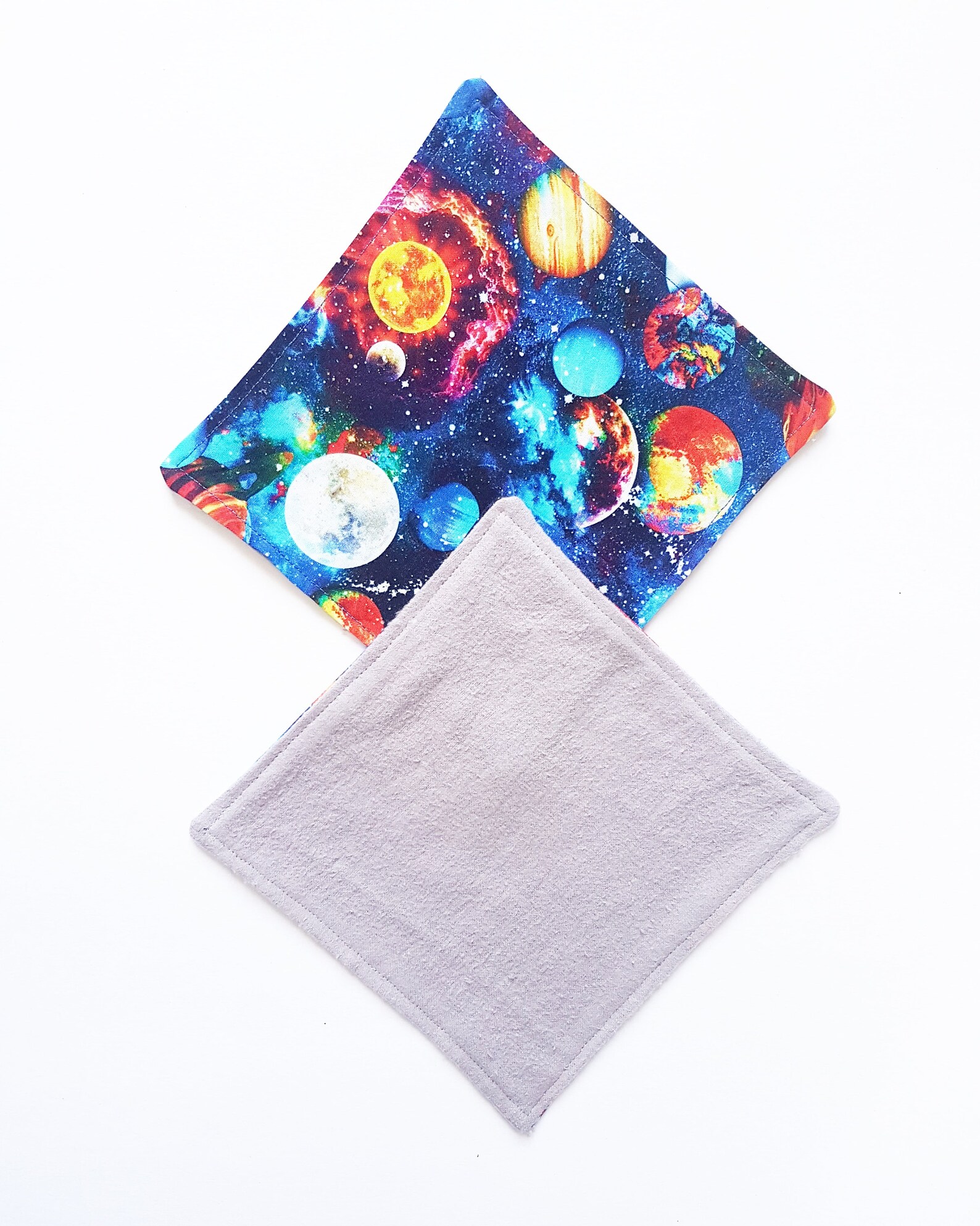 6 Washable and Reusable Napkins With Galaxy Fabric, Lunch Box Napkin ...