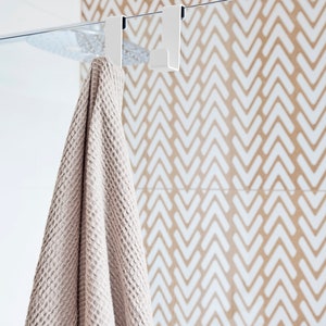 Shower Hook White Over Glass Door Hook, Over Glass Shower Door Hooks ...