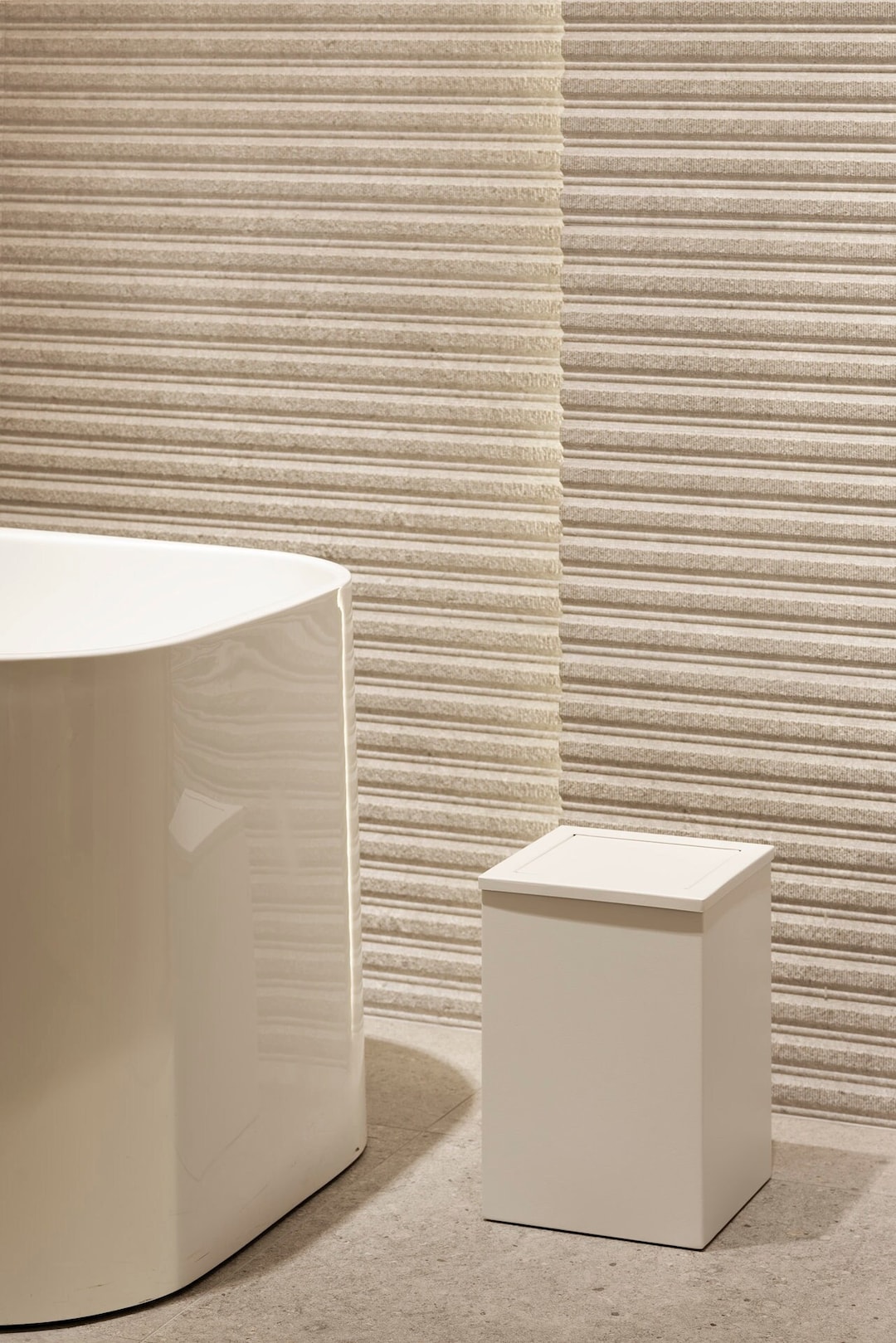 White Modern Bathroom Bin BORGO, Bathroom Rubbish Basket, Dustbin ...