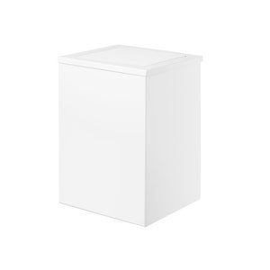 White Modern Bathroom Bin BORGO, Bathroom Rubbish Basket, Dustbin ...