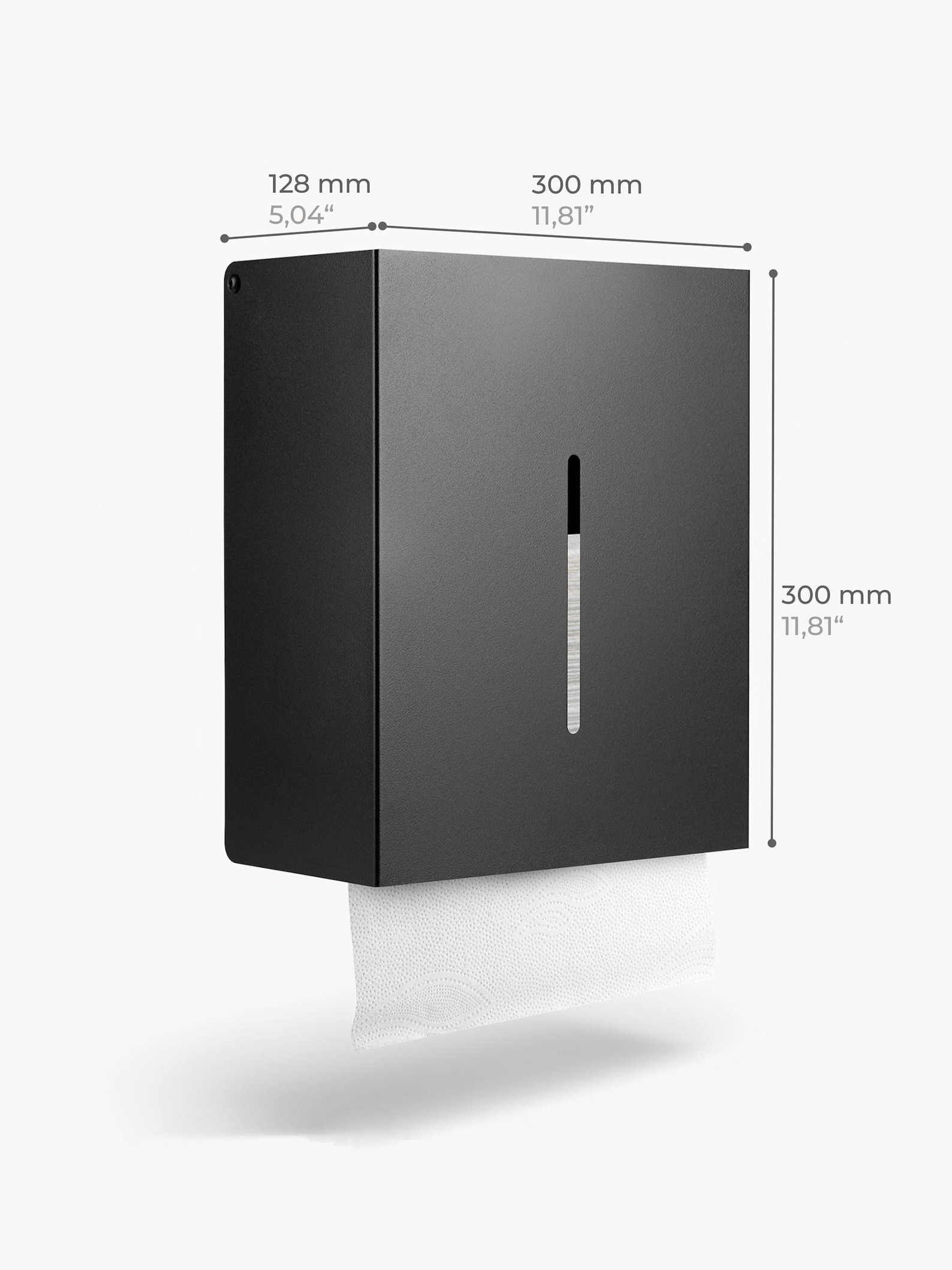 Z-fold Paper Towel Dispenser, Black Wall Mount Hand Towel Holder ...