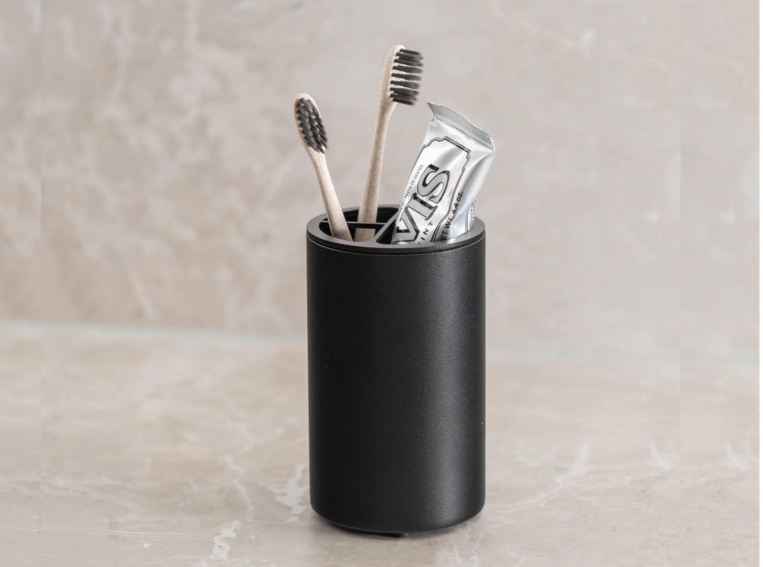 Modern Black Cup for Toothbrushes, Toothbrush Holder to Industrial ...
