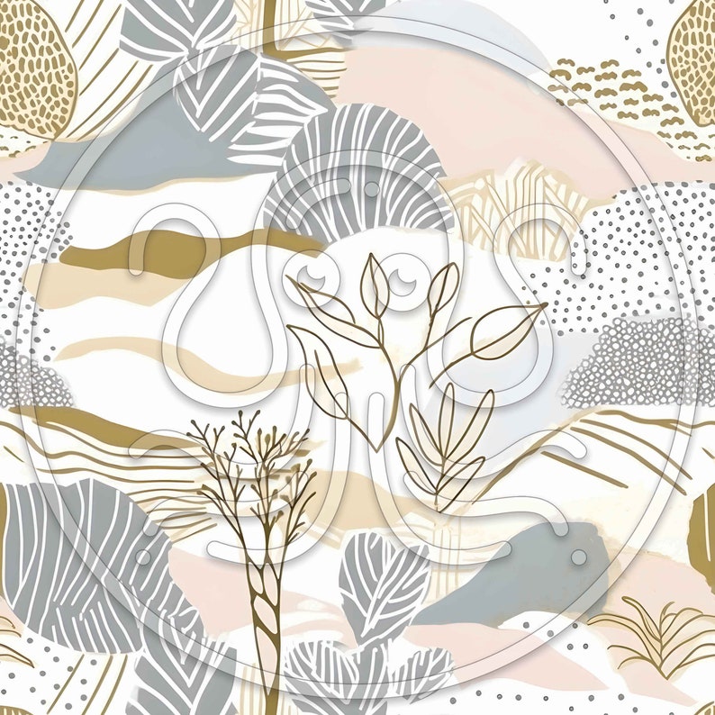 Boho Beach Digital Paper Pack Seamless Modern Scrapbooking Papers Paint ...