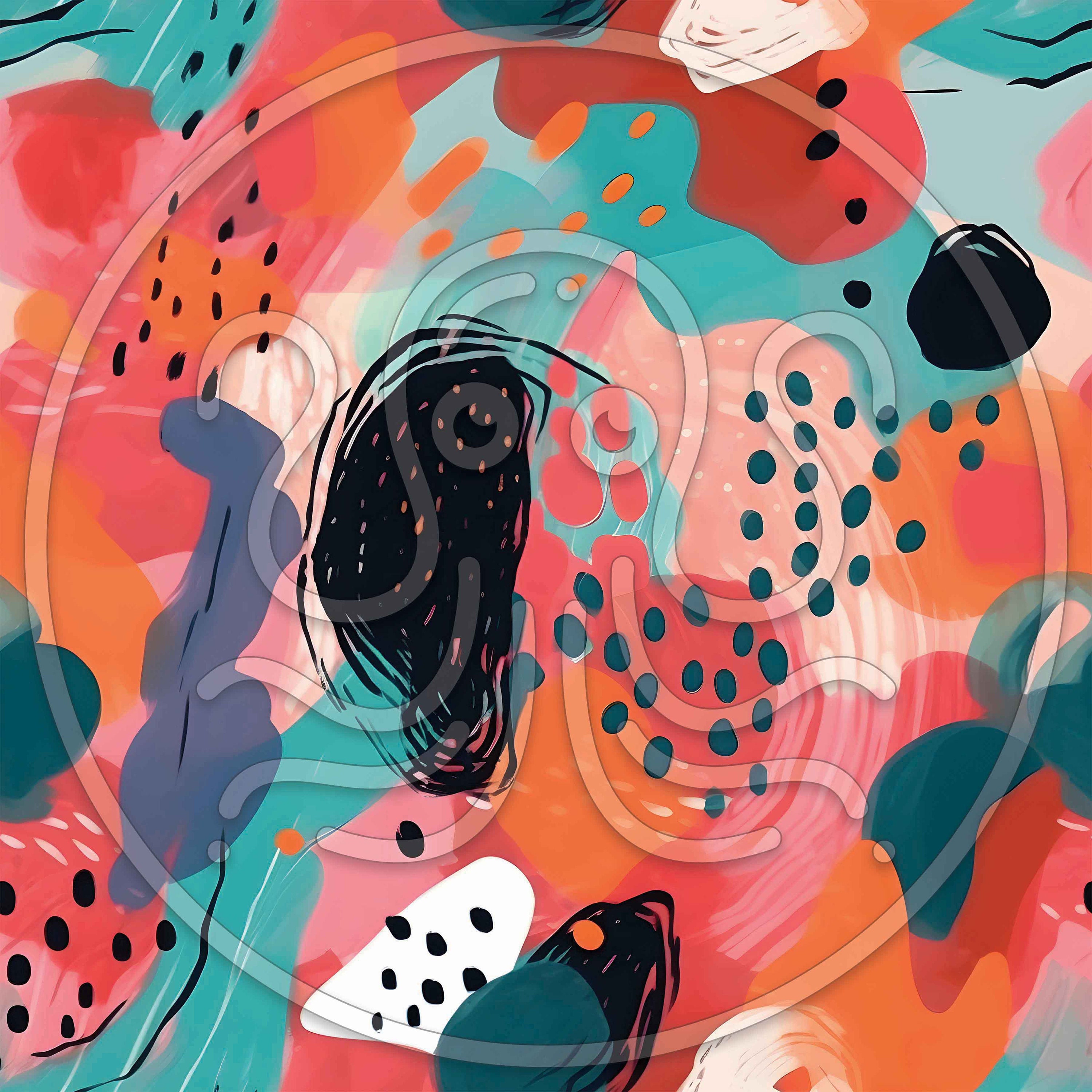 Acrylic Boho Digital Paper Pack Seamless Modern Colorful Papers Paint ...