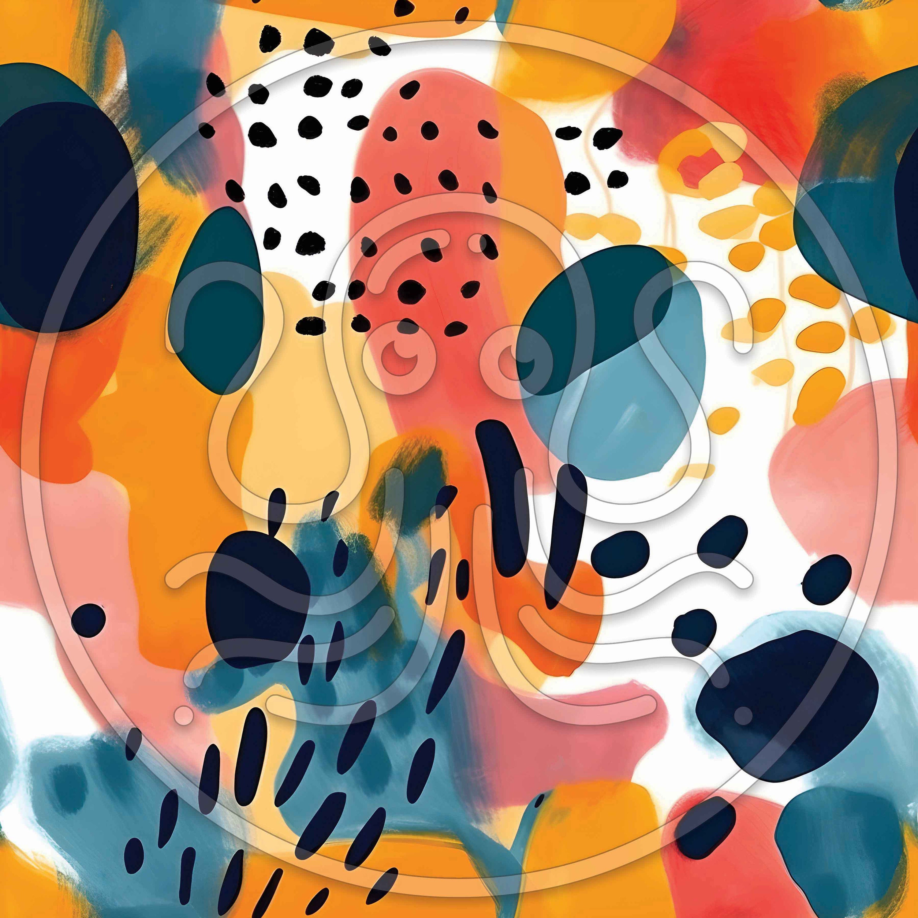 Acrylic Boho Digital Paper Pack Seamless Modern Colorful Papers Paint ...