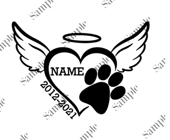 Stickers, Labels & Tags Pet Memorial Decal Custom Pet sympathy Rainbow ...