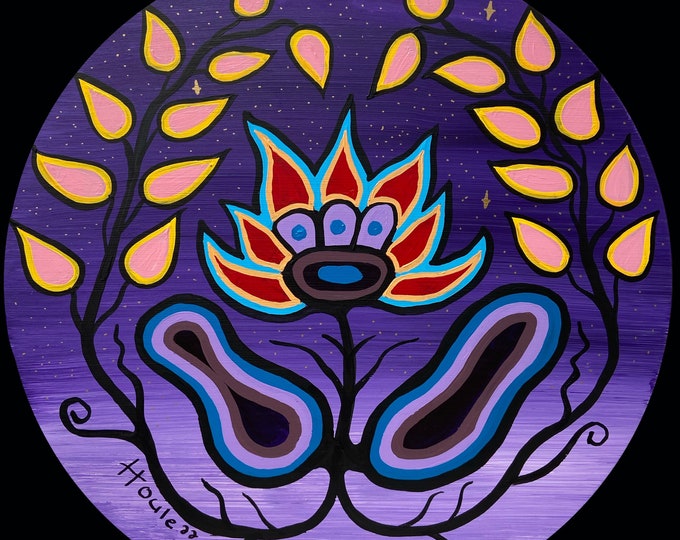 Rick BEAVER " Dawn Traverse " Canvas Authentic Indigenous Made in ...