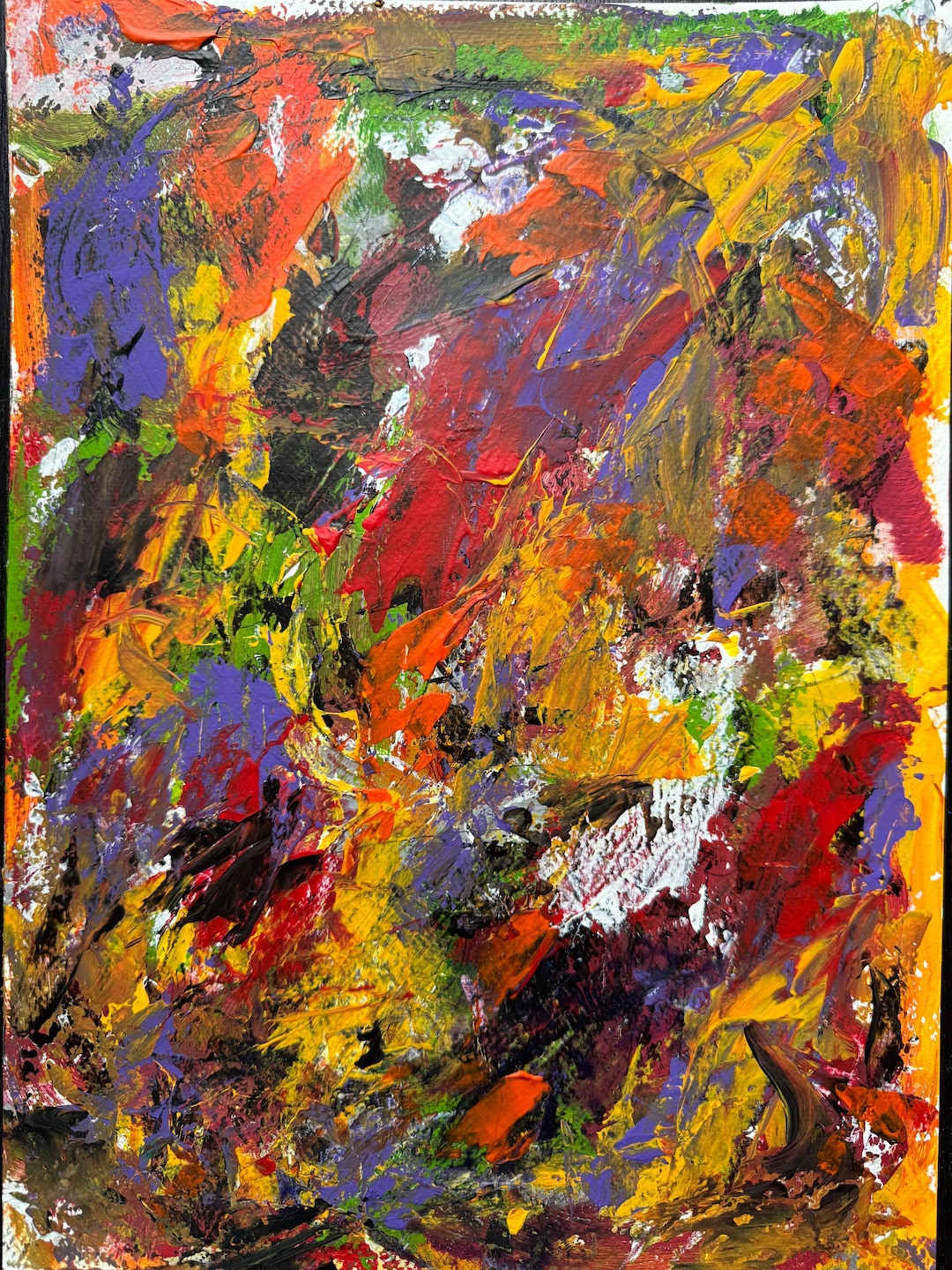 Leaf Litter Acrylic Painting, 11x15 Abstract Art - Etsy