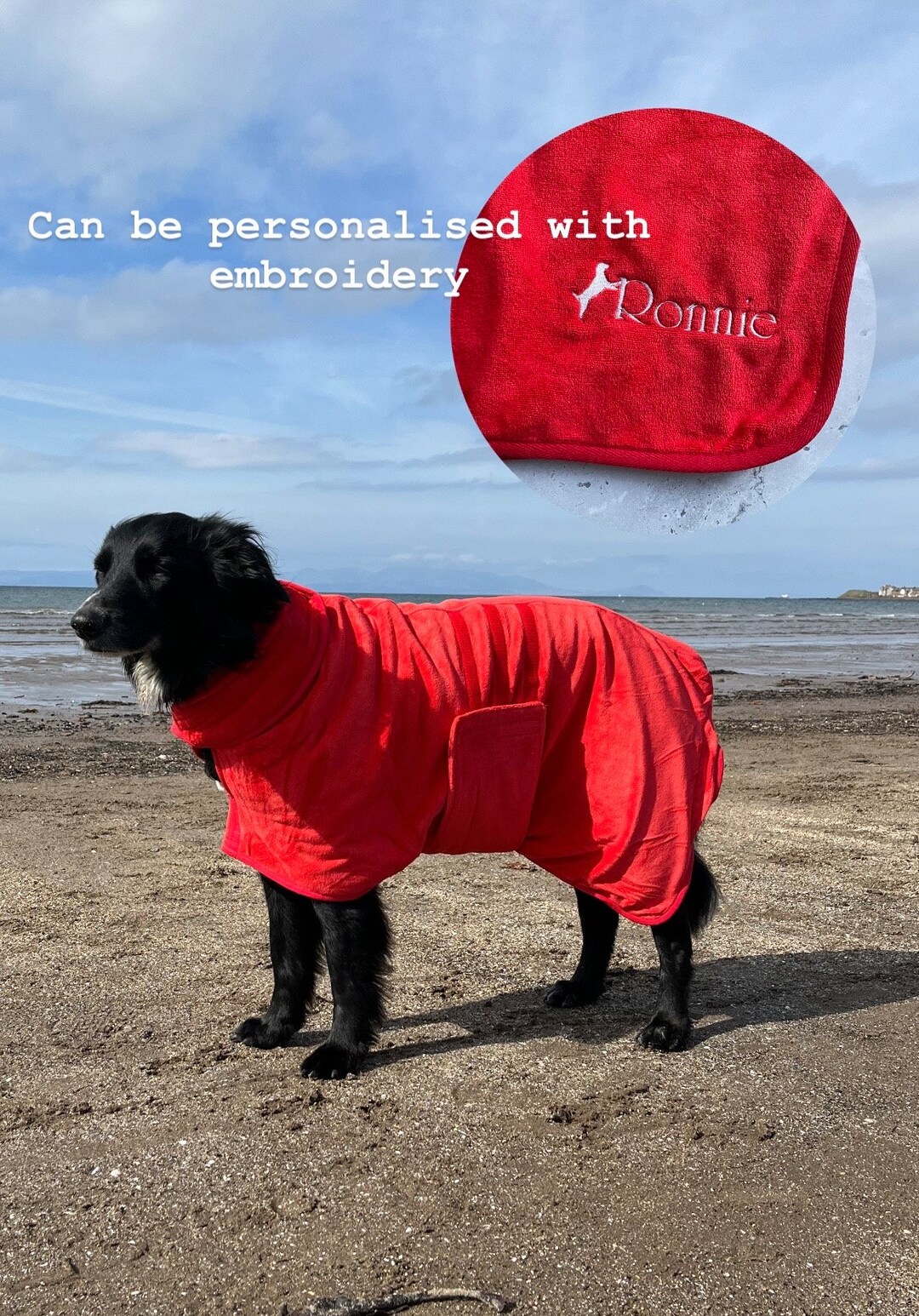 Personalised Dog Drying Robe | Dog Coat | Super Absorbent Quick Drying ...
