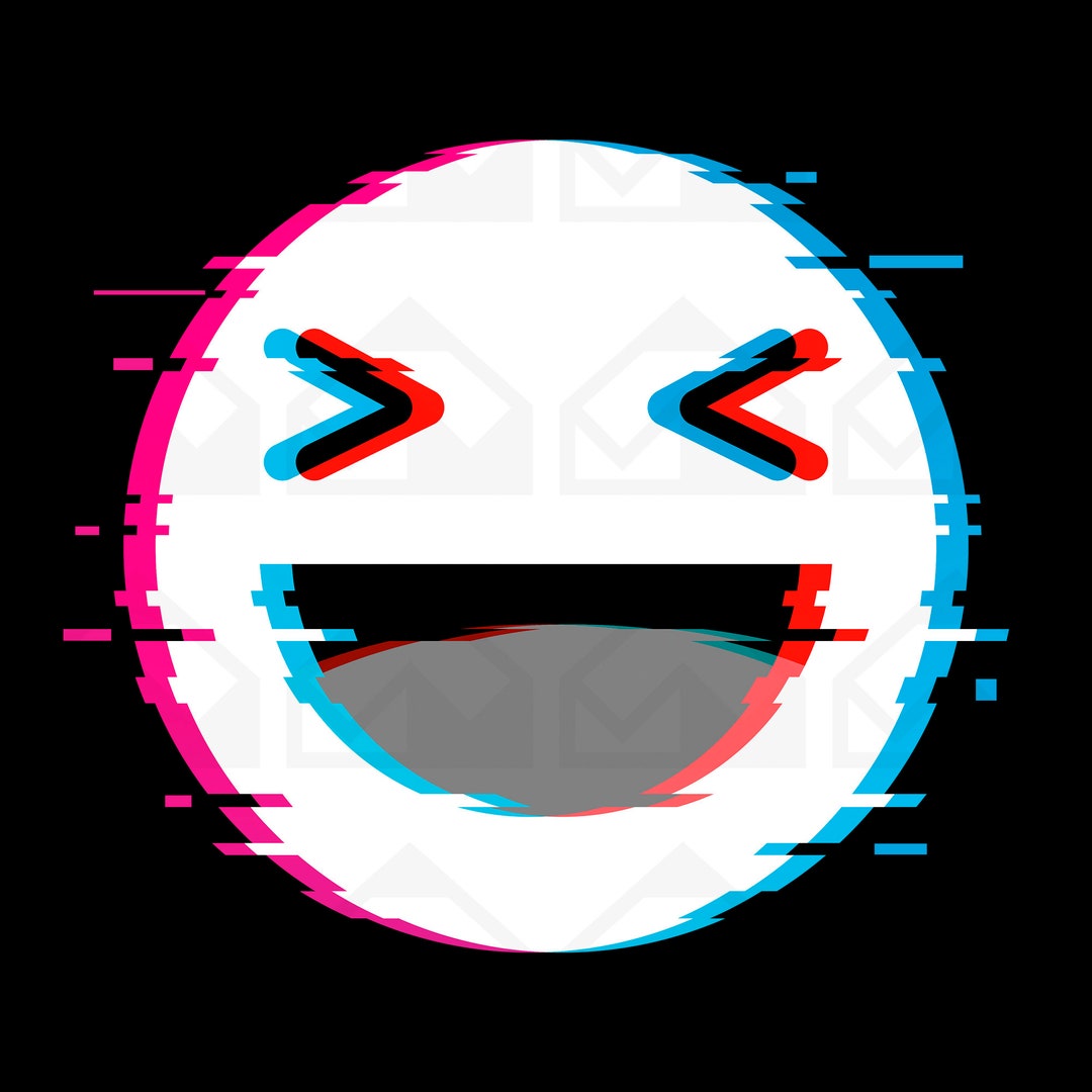 Facebook Haha Emoji Png, Glitch Effect, Instant Download - Etsy