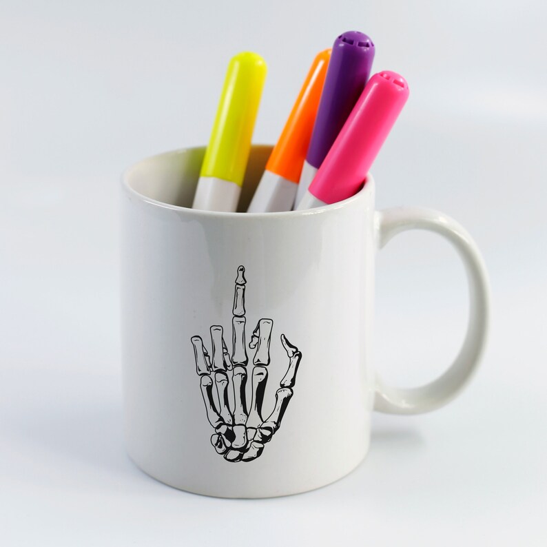 Skelett Mittelfinger SVG PNG, direkter Download - Etsy.de