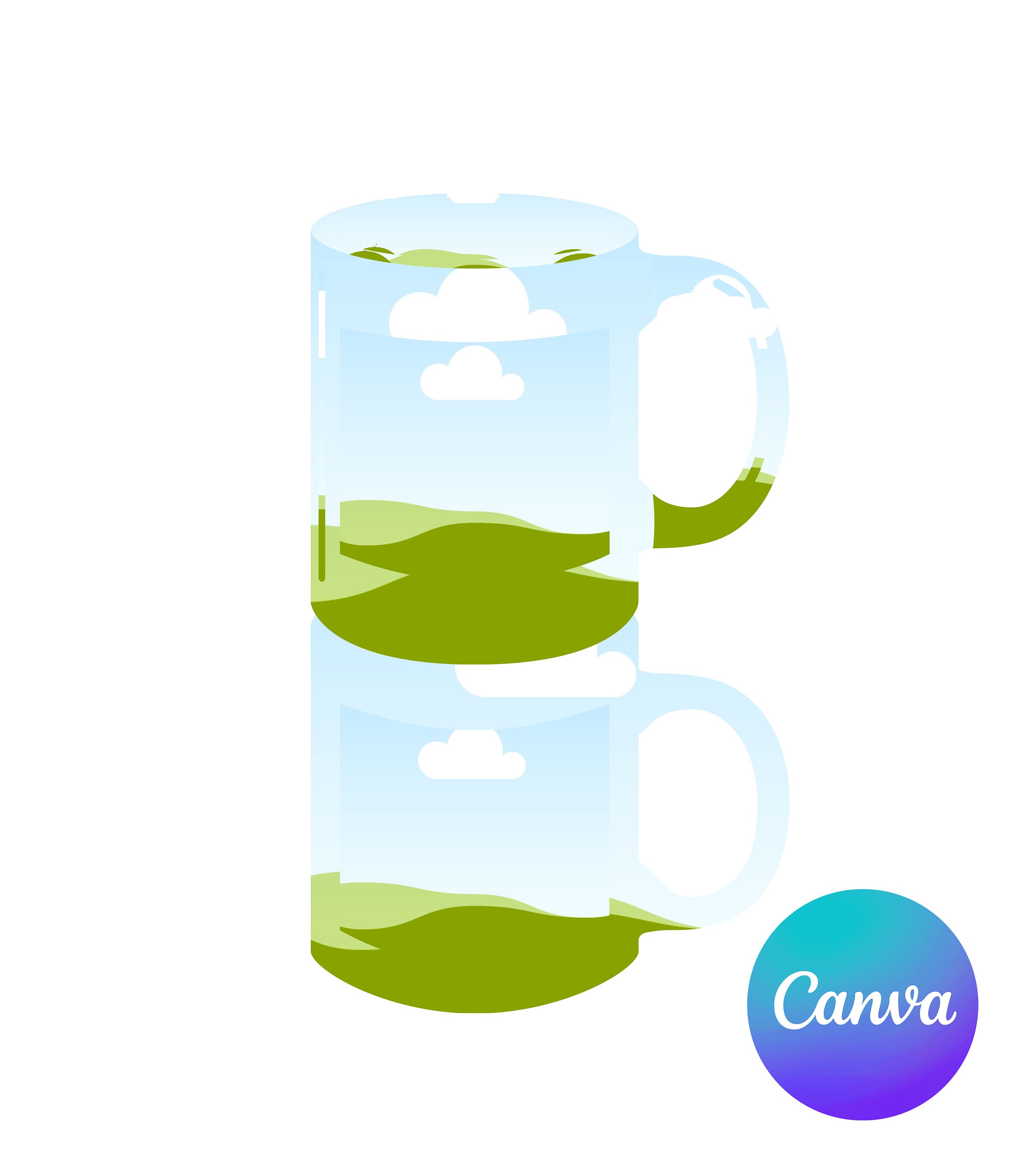 Multilayer Canva Frames Template, Design Your Own Mug on Canva, Canva ...
