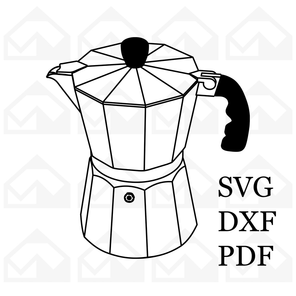 Moka Pot Bundle SVG, Coffee-maker SVG, Coffee Lover SVG, Cappuccino Svg ...