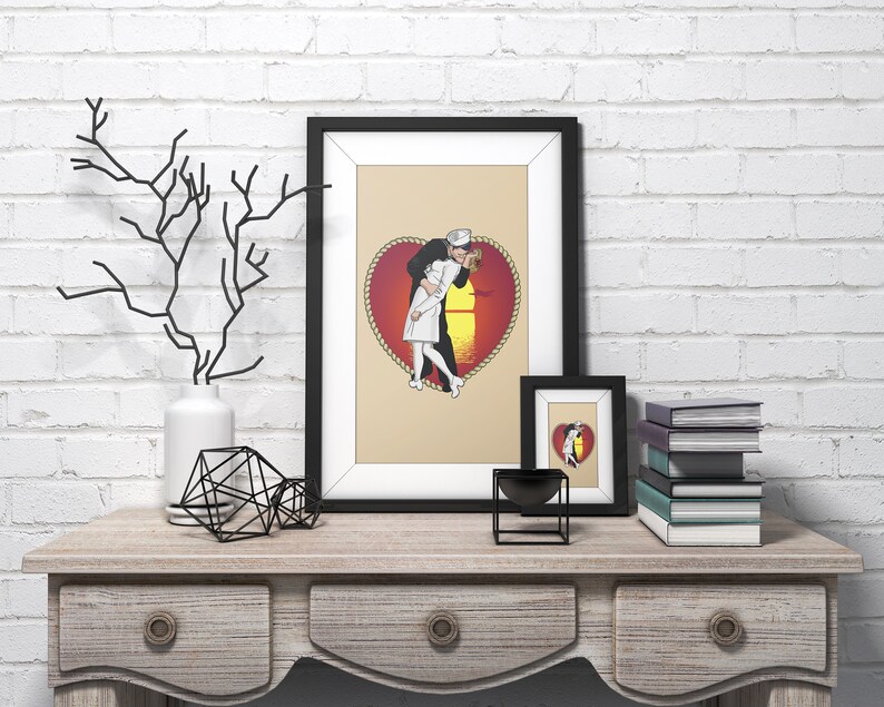 V-J Day Times Square Kiss PNG Navy Sailor Nurse World War II - Etsy