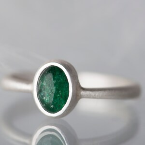 Sterling Silver Oval Aventurine Ring - Etsy