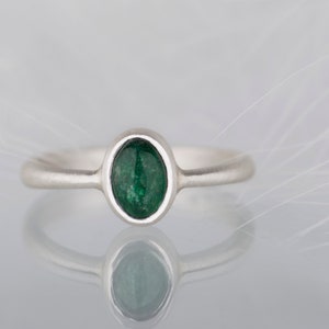 Sterling Silver Oval Aventurine Ring - Etsy