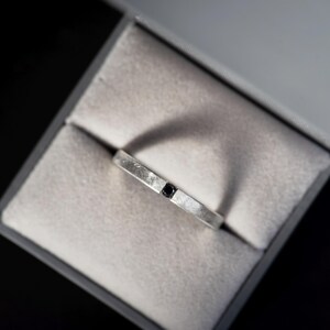 Sterling Silver Black Diamond Tension Ring - Etsy