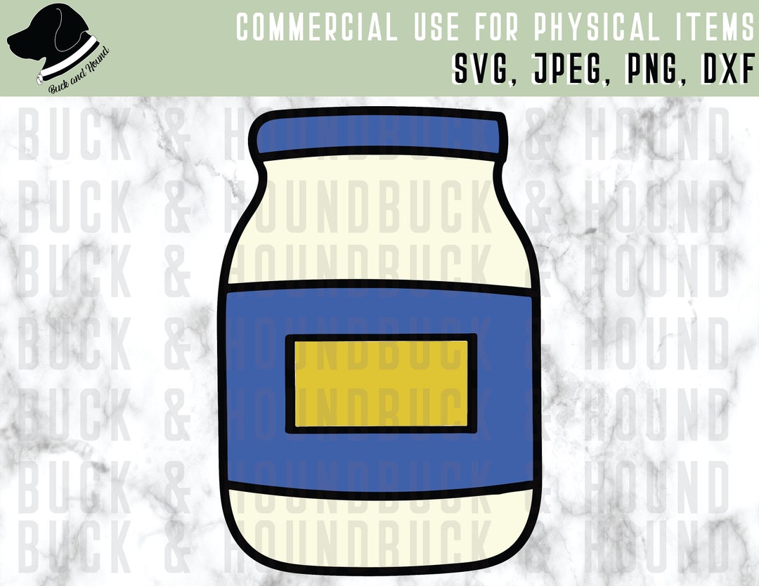 Mayo SVG, Mayonnaise Svg, Condiment Svg, Buck and Hound, Mayo Jar Svg ...