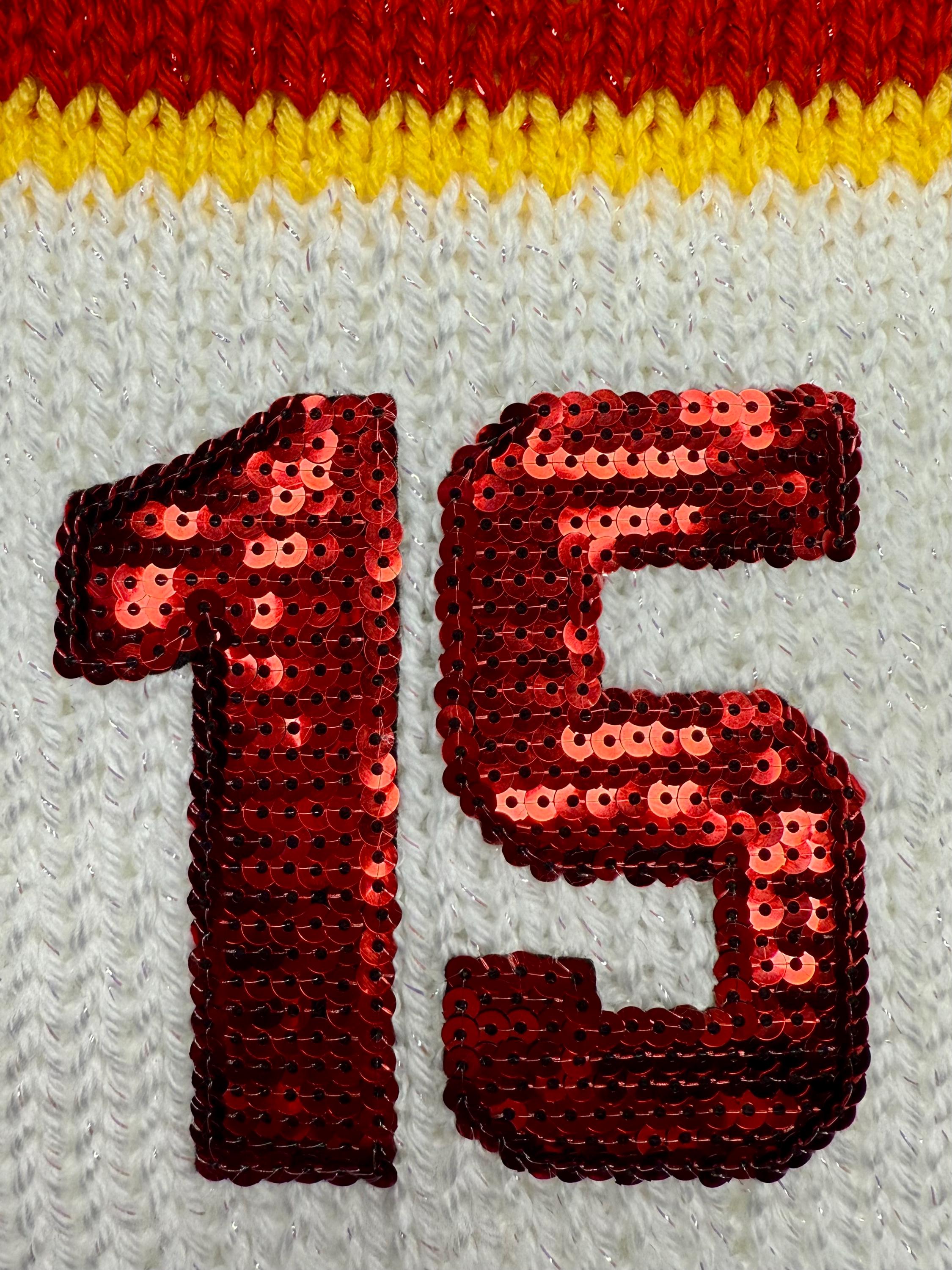 Custom Kansas City Chiefs Knit Beanie – Sequin Number, Sparkle Yarn - Etsy