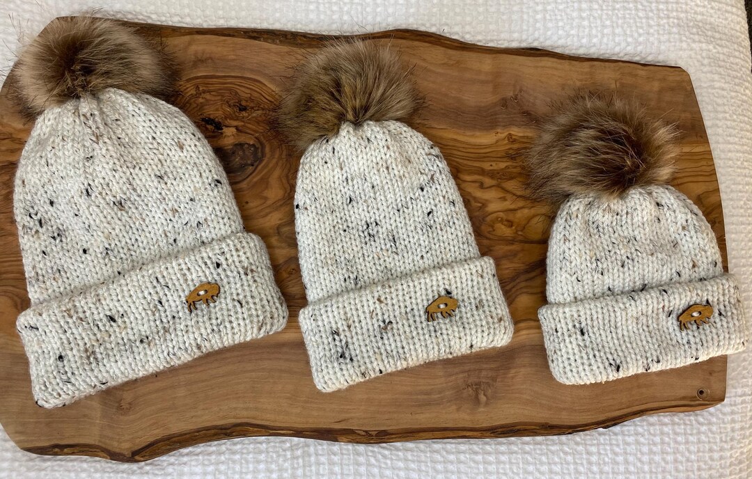Buffalo Button Tweed Winter Hat Buffalo Beanie - Etsy