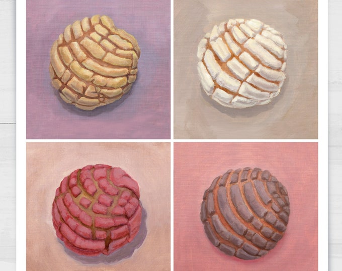 Concha Art Print Concha Pan Dulce Wall Art Mexican Sweet Bread Art ...