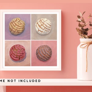 Concha Art Print | Concha Pan Dulce Wall Art | Mexican Sweet Bread Art ...