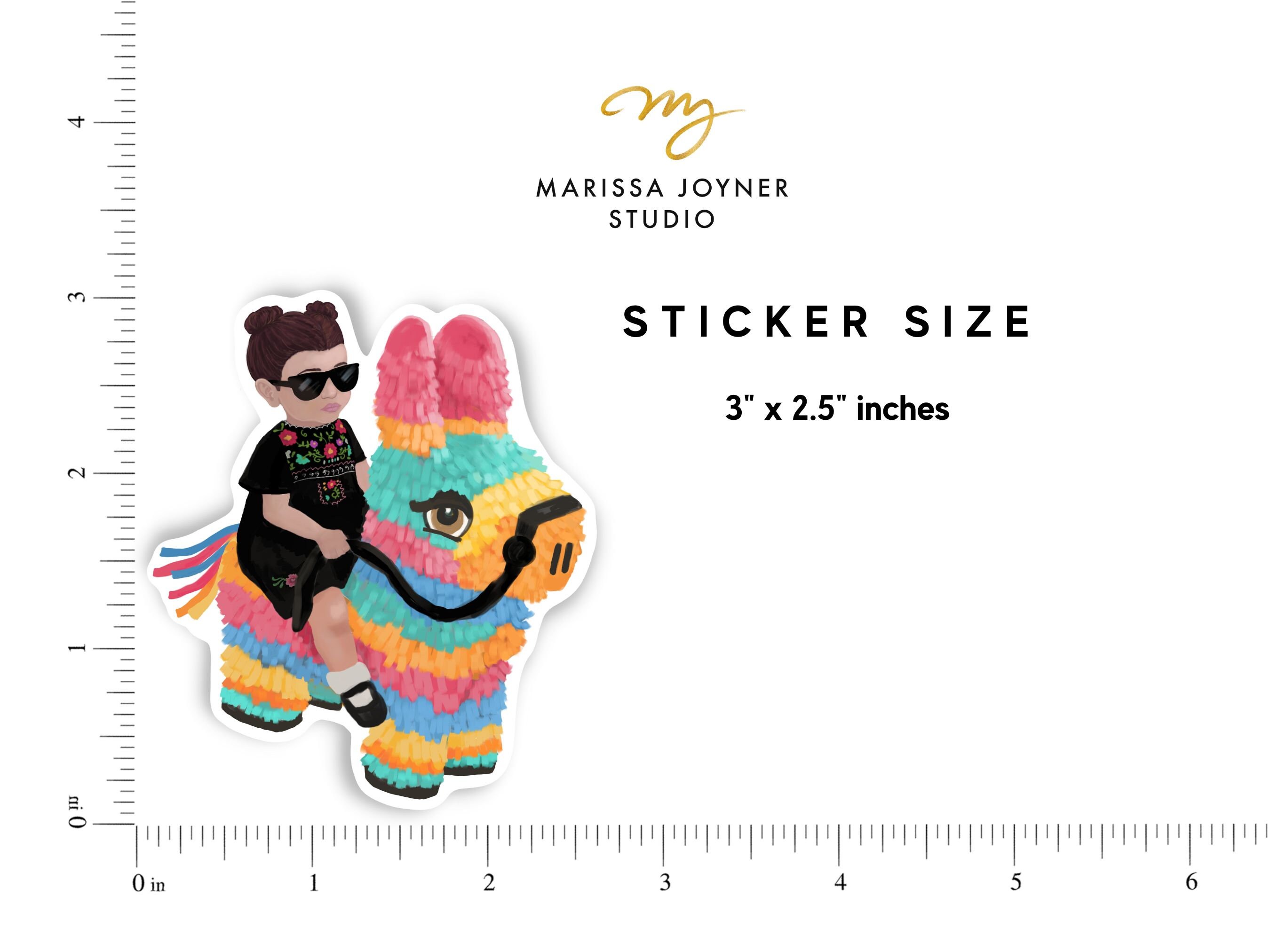 Girl Riding a Piñata Sticker Piñata Sticker Pinata Vinyl - Etsy