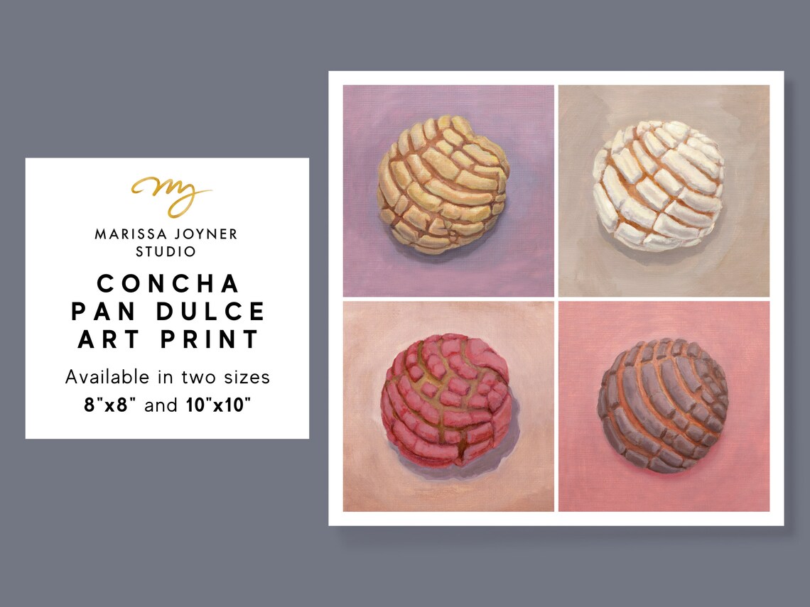 Concha Art Print Concha Pan Dulce Wall Art Mexican Sweet - Etsy