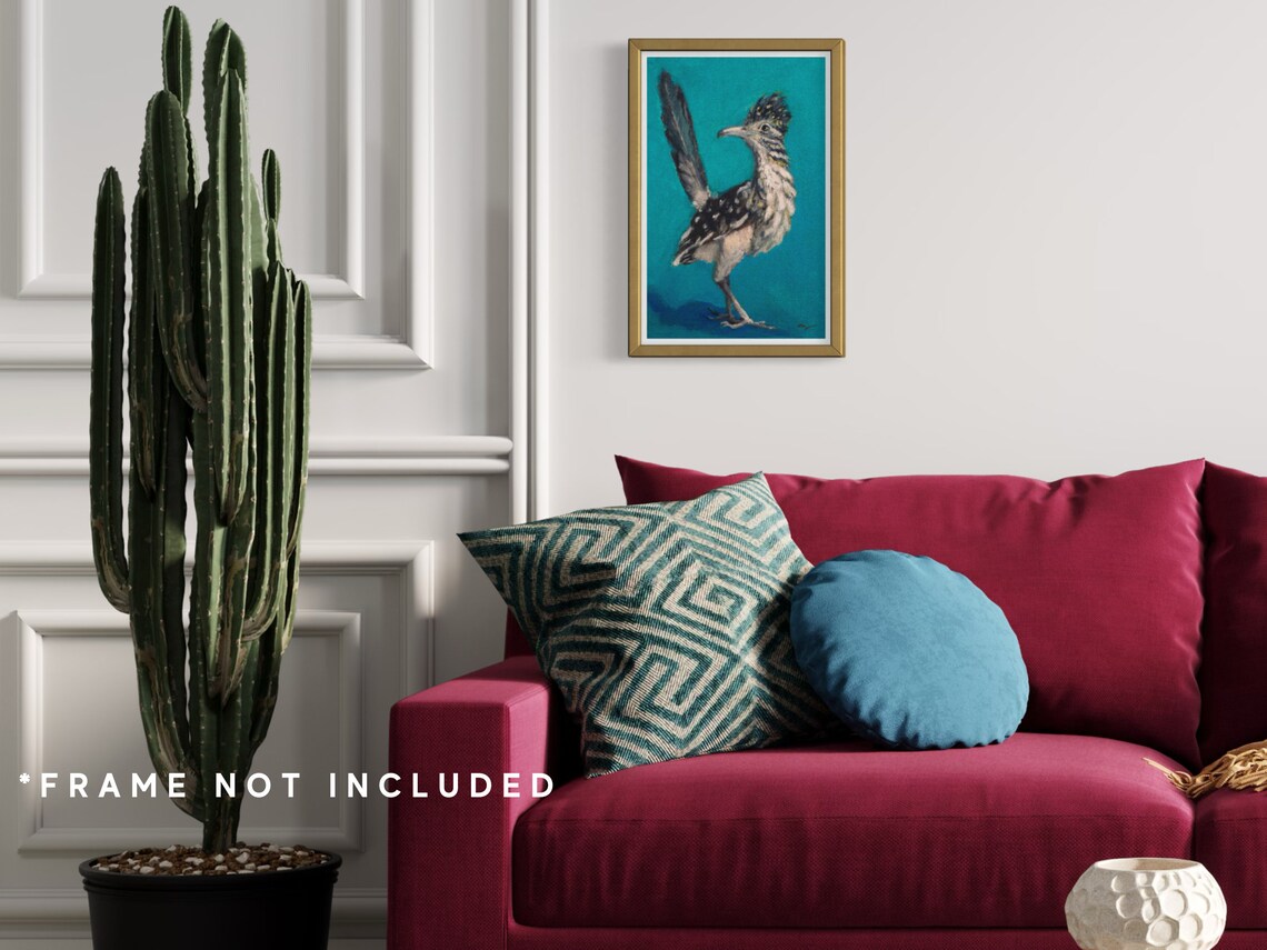 Texas Roadrunner Art Print Roadrunner Wall Decor Southwest - Etsy