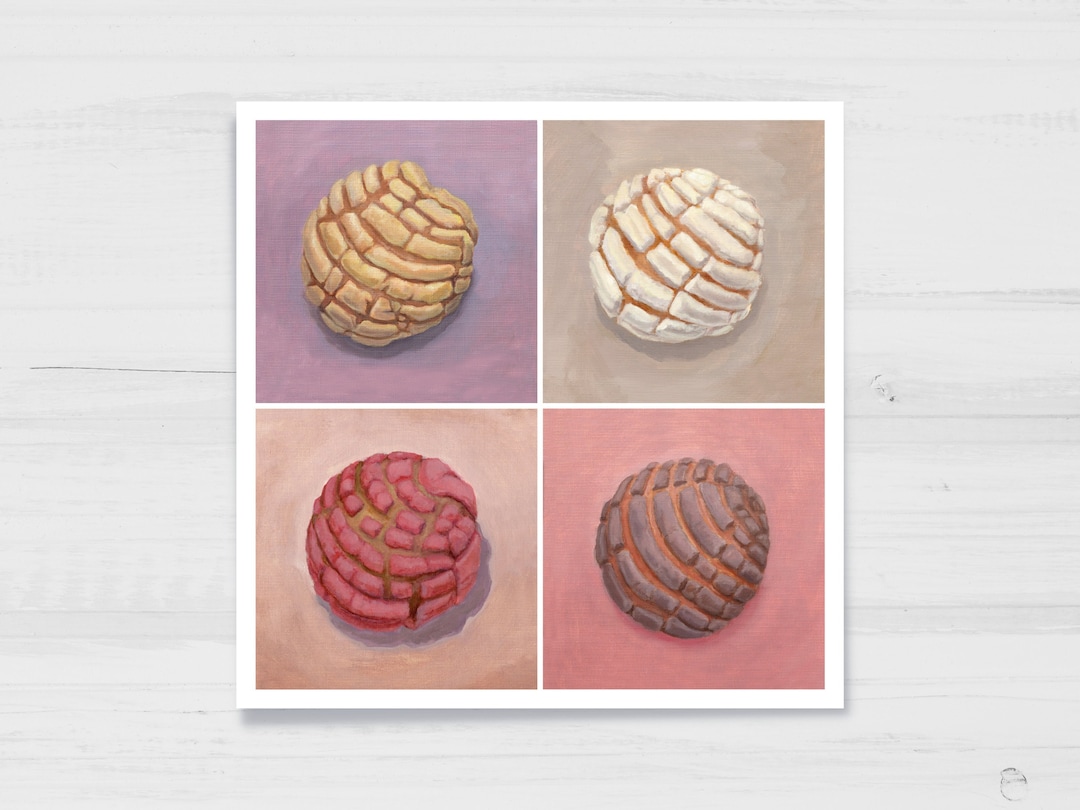 Concha Art Print | Concha Pan Dulce Wall Art | Mexican Sweet Bread Art ...