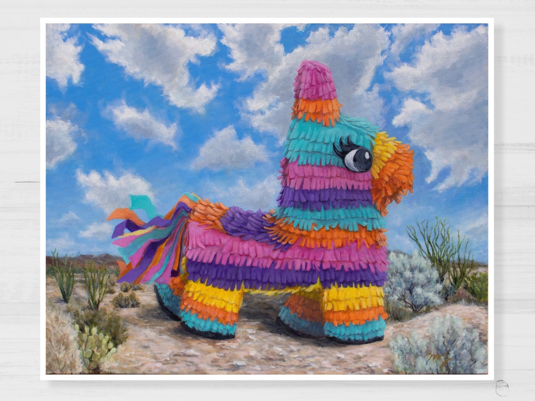 Piñata in the Desert Art Print | Pinata Art Print | Desert Landscape ...