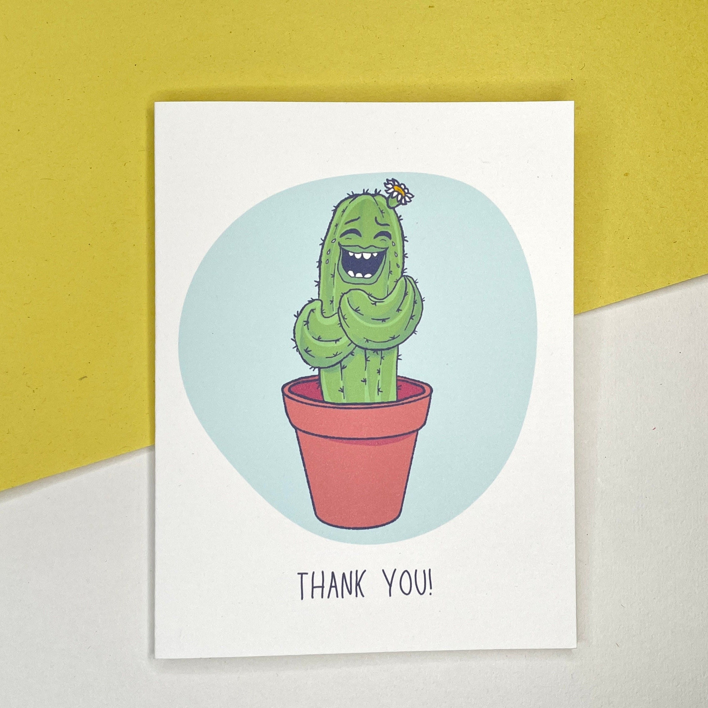 Cute Thank You Cactus Card Thank You Card Funny Succulent - Etsy