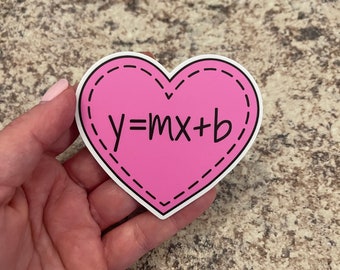 Math Heart Sticker - Etsy