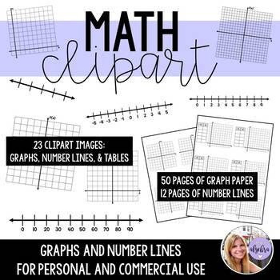 Math Clipart - Graphs and Number Lines - Images and Template - Etsy