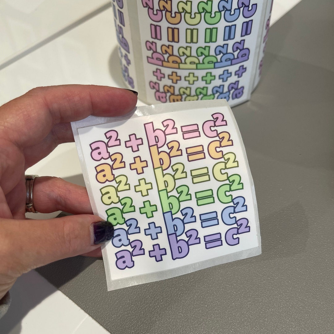 Pythagorean Theorem Math Teacher Sticker Algebra Equation - Etsy