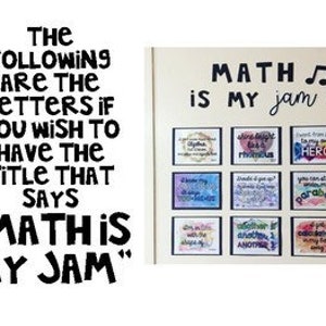 Middle School & Algebra - Math Posters Inspired by Song Lyrics ...