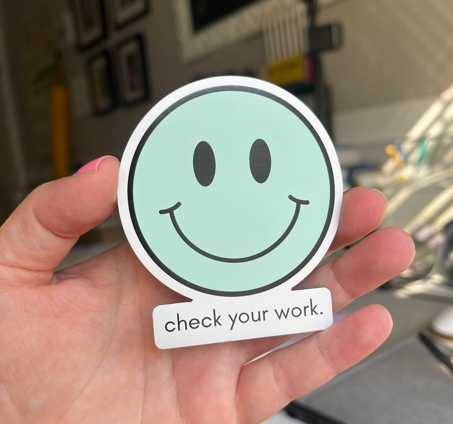 MAGNET Smiley Face Check Your Work Math Teacher - Etsy